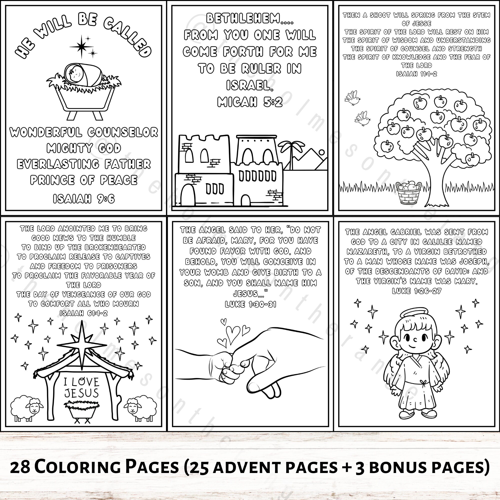 Advent Scripture Cards for Kids | Christmas Bible Verse Cards ...