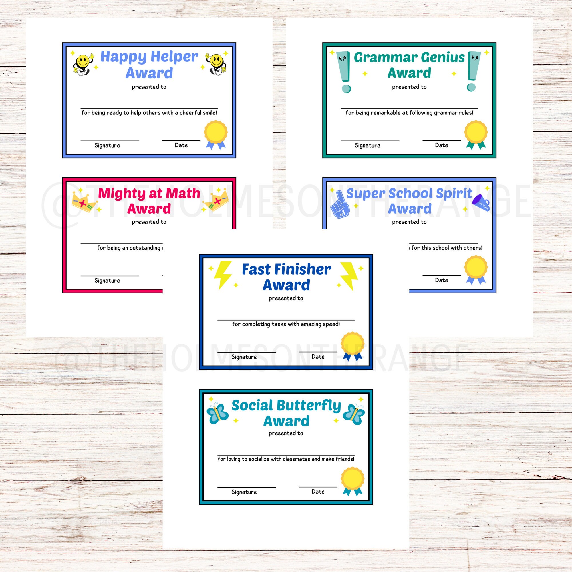 End of the Year Student Award Certificates Printable Classroom Awards ...