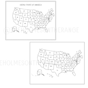 US Printable Map | US Sales Map Tracker | United States Blank Map ...