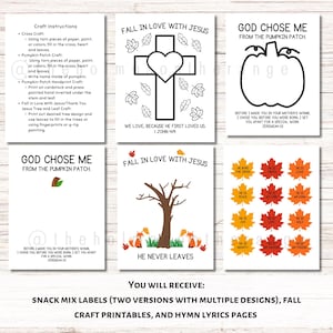Fall in Love With Jesus Snack Mix Label and Craft Bundle | Thankful for ...