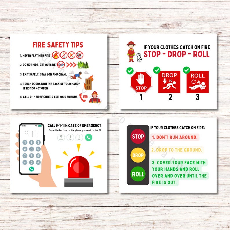 Fire Safety Printable Activity Bundle for Kids | Fire Safety Month ...