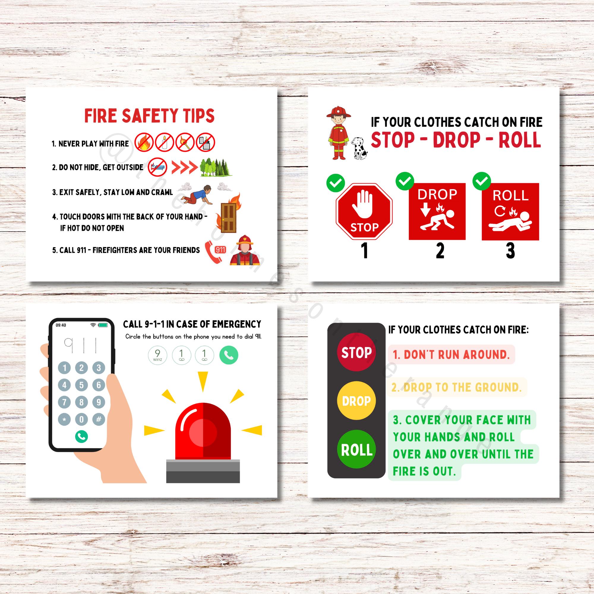 Fire Safety Printable Activity Bundle for Kids | Fire Safety Month ...