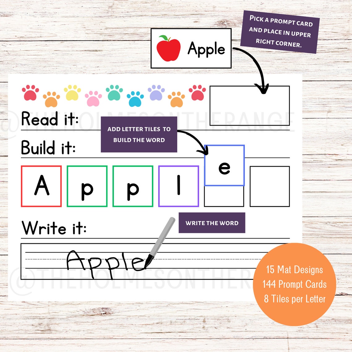 Read It Build It Write It Printable | Kindergarten Spelling Mat ...