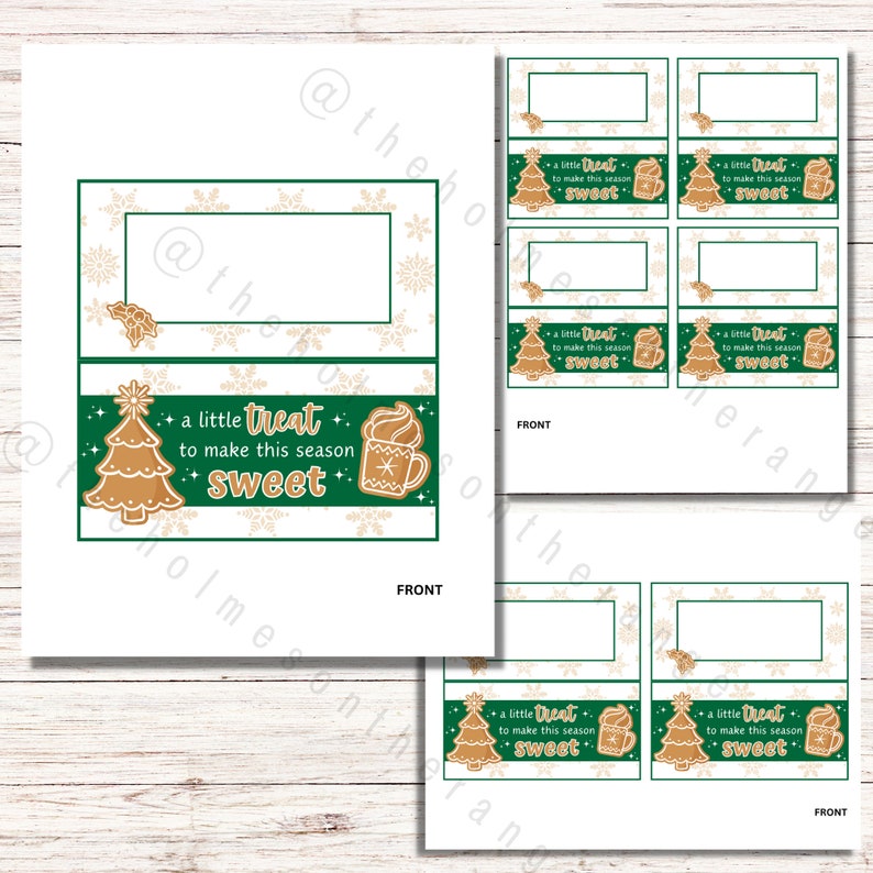 Christmas Treat Bag Topper Label | A Little Treat Christmas Cookie ...