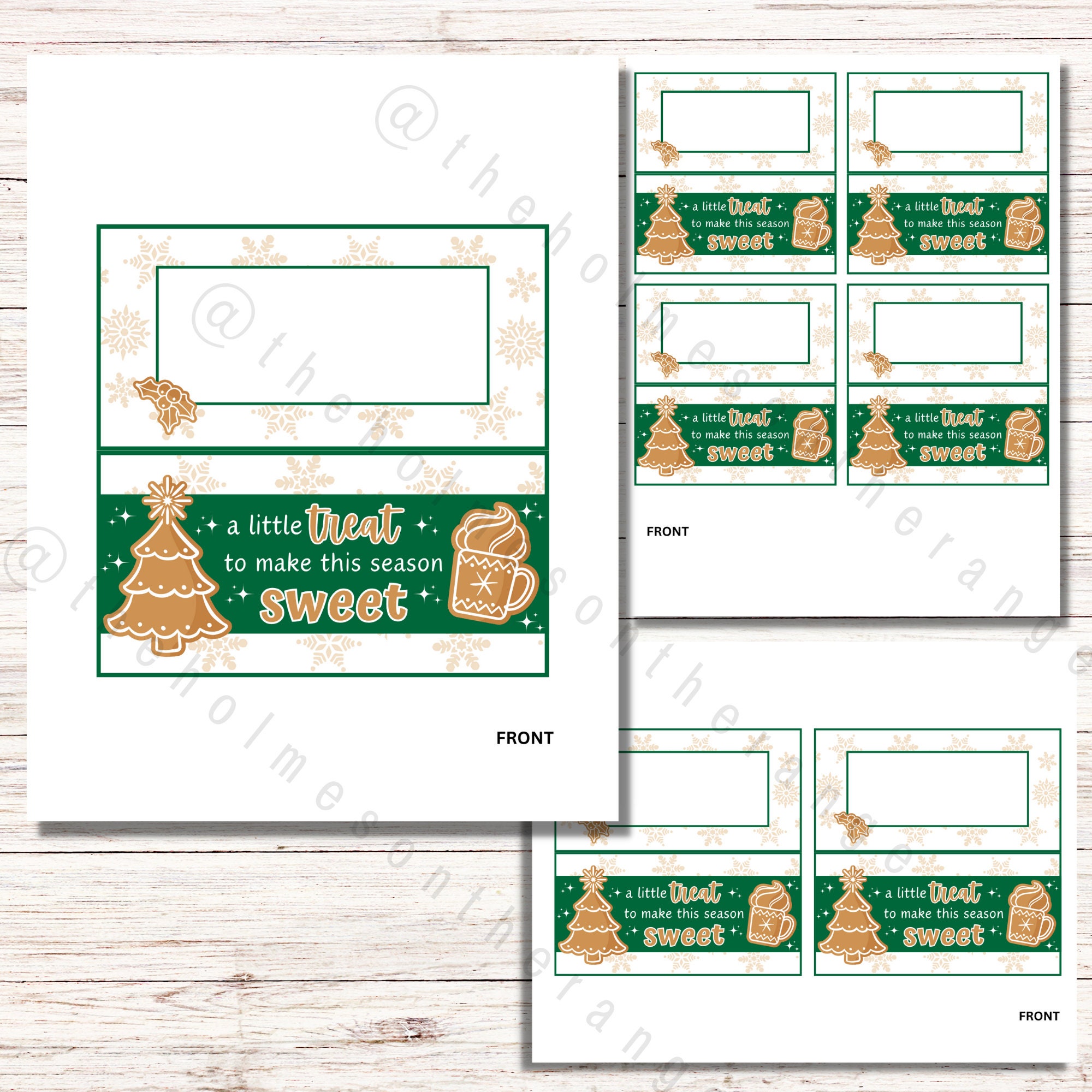 Christmas Treat Bag Topper Label | A Little Treat Christmas Cookie ...