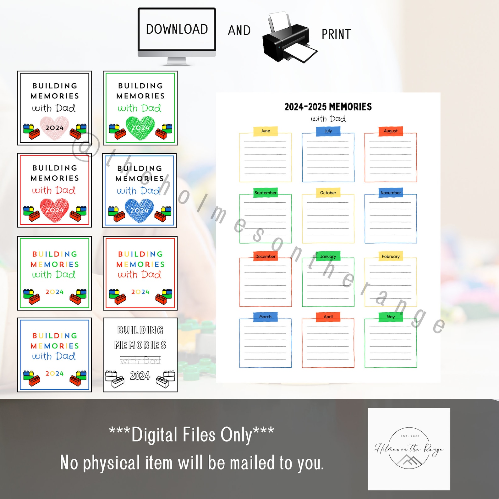 Building Memories With Dad Printable Kid's Craft for Father's Day DIY ...