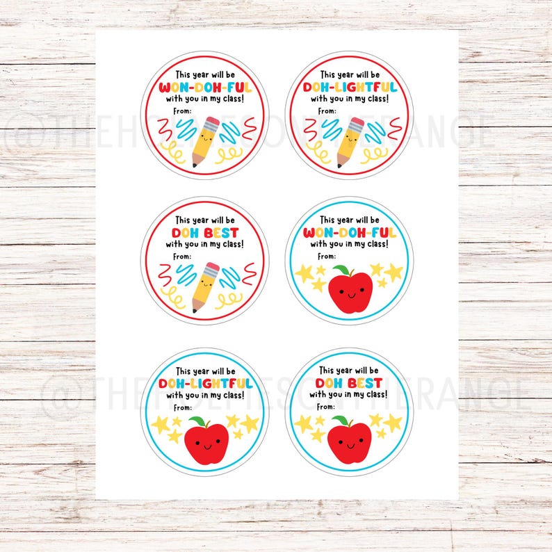 Back to School Play Doh Lid Label Template First Day of School ...