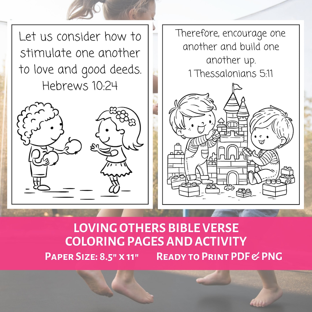Bible Verse Coloring Pages for Kids Love One Another 1 Corinthians 13 ...