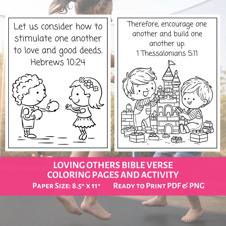 Bible Verse Coloring Pages for Kids Love One Another 1 Corinthians 13 ...