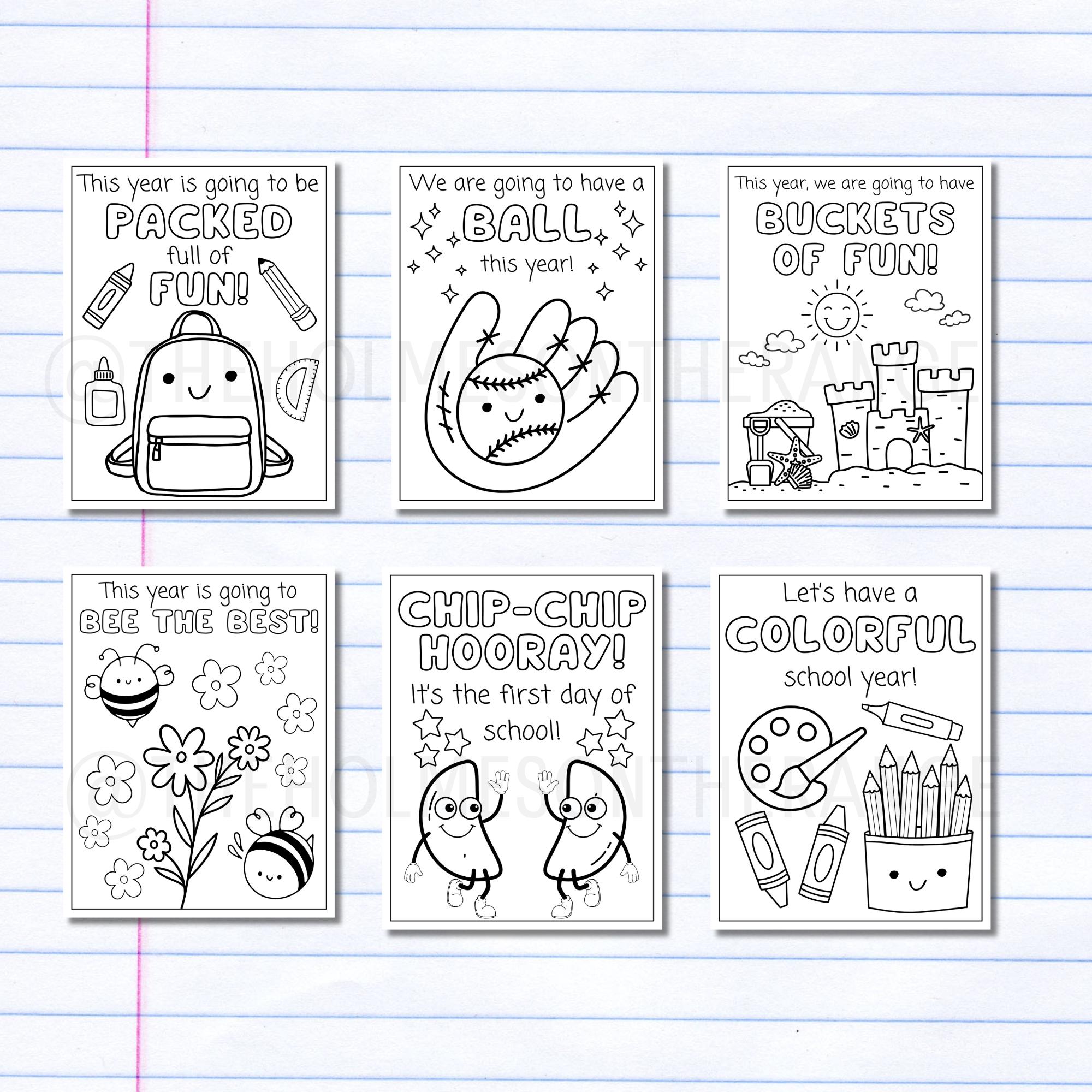 Back to School Coloring Pages and Activity Bundle | All About Me Survey ...