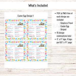 Easter Story Snack Mix Printable Tag 4" X 4" | Easter Treat for Kids ...