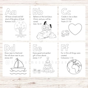 Alphabet Bible Verse Cards | ABC Scripture Cards for Kids | ABC Memory ...