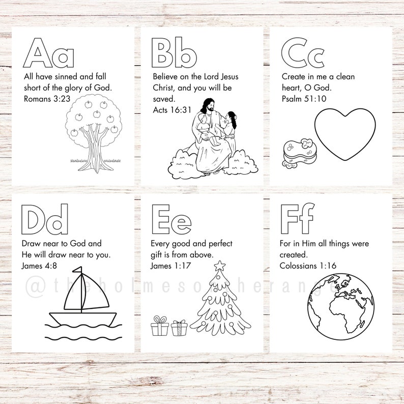 Alphabet Bible Verse Cards | ABC Scripture Cards for Kids | ABC Memory ...
