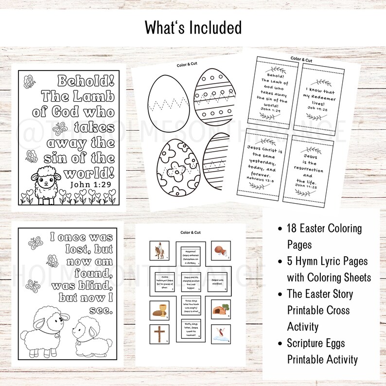 Easter Bible Verse Coloring Pages & Activities | Kids Easter Printable ...