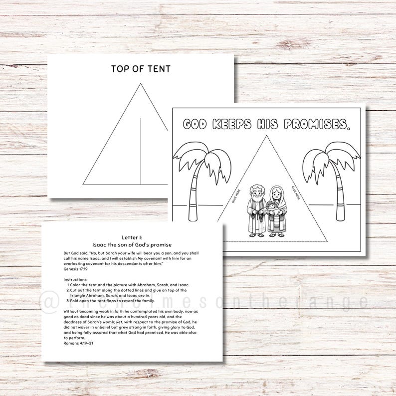 Letter I Isaac Bible Craft for Kids Abraham & Sarah Kids Bible Lesson ...