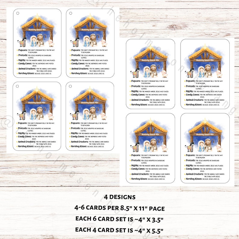 Christmas Story Snack Mix Printable Label | Nativity Snack Mix Gift Tag ...