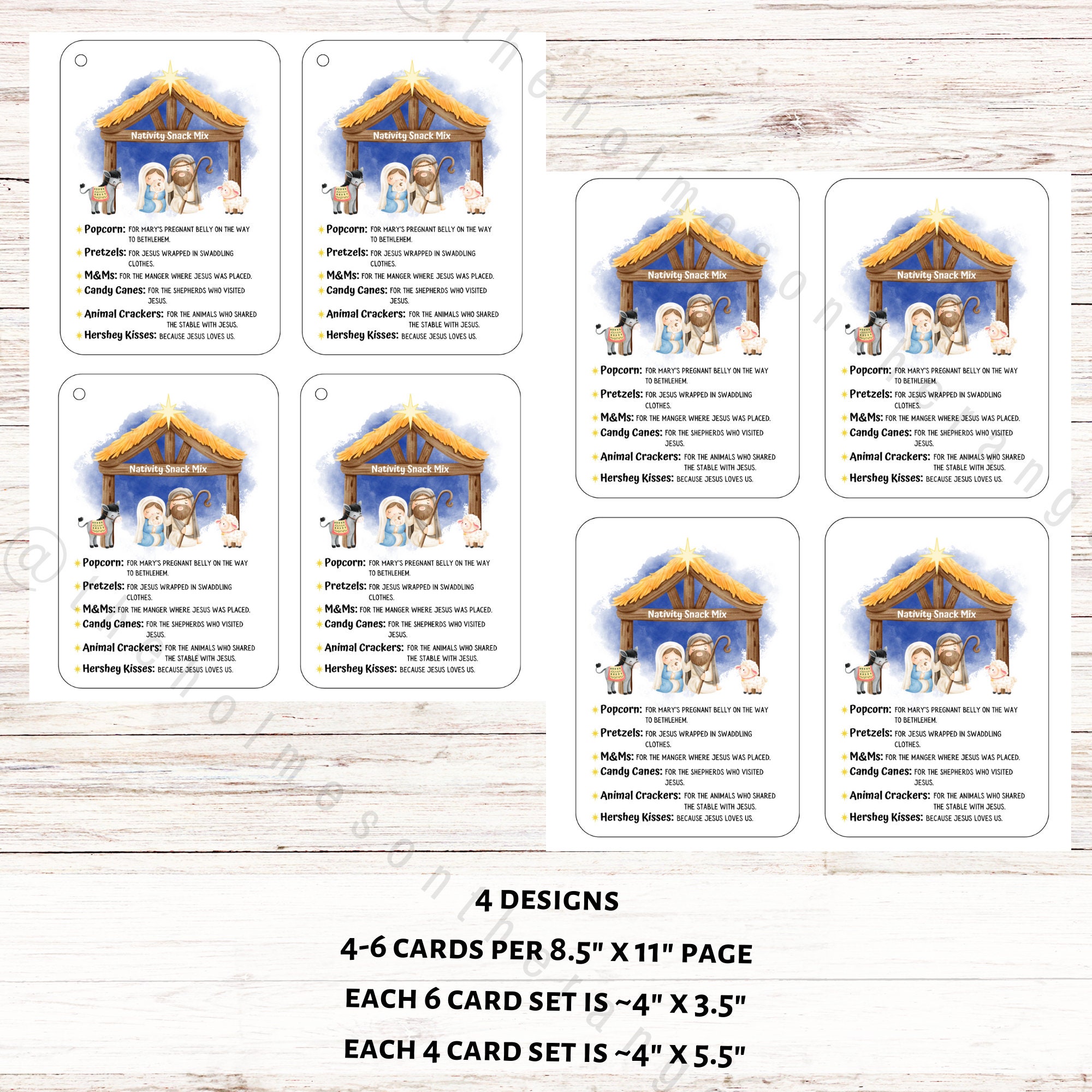 Christmas Story Snack Mix Printable Label | Nativity Snack Mix Gift Tag ...