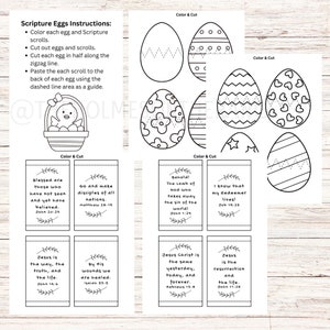 Easter Bible Verse Coloring Pages & Activities | Kids Easter Printable ...