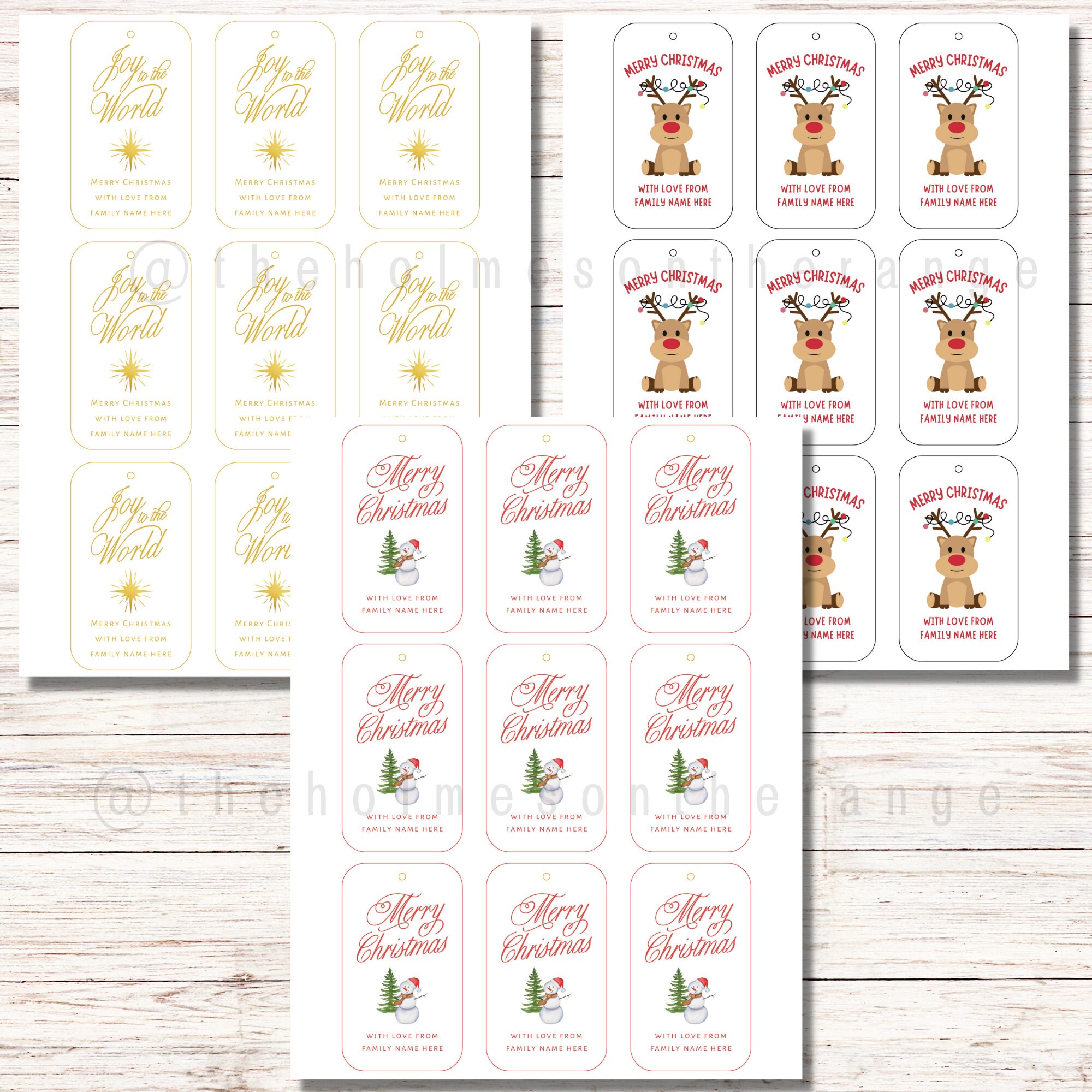 Editable Christmas Gift Tags | Printable Christmas Gift Labels ...