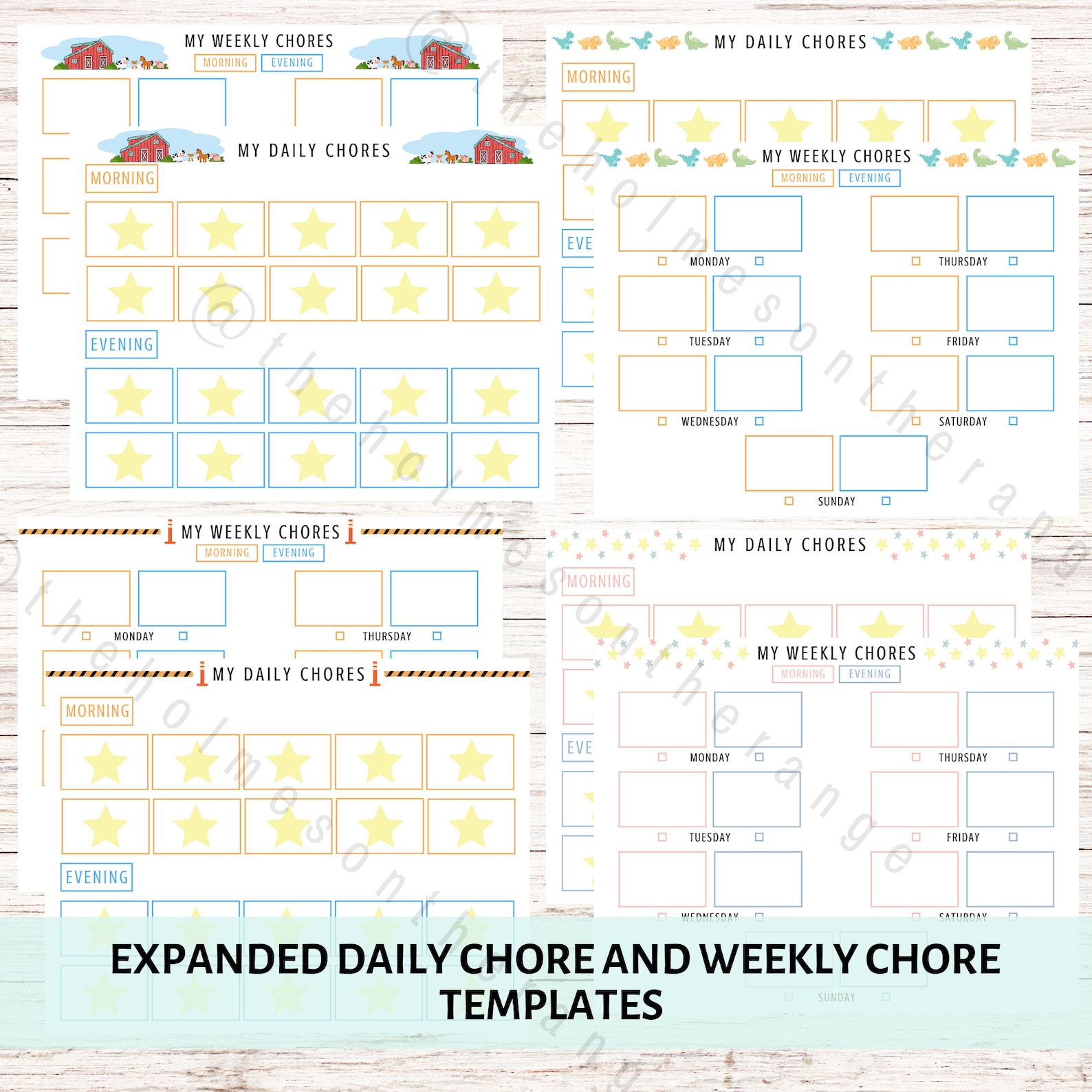 Routine and Chore Chart Bundle for Kids Allowance Tracker - Etsy