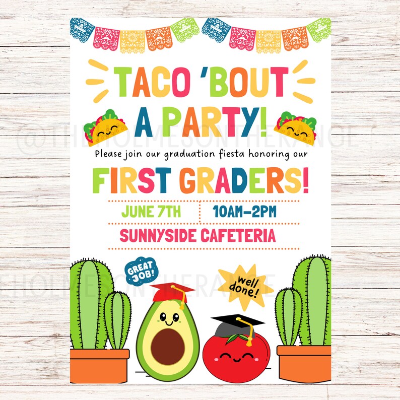 Editable Preschool Graduation Invite | Prek Elementary School Grad ...