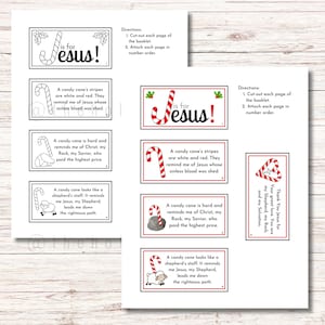 Candy Cane Tag Legend of the Candy Cane Nativity Tag Jesus Candy Cane ...