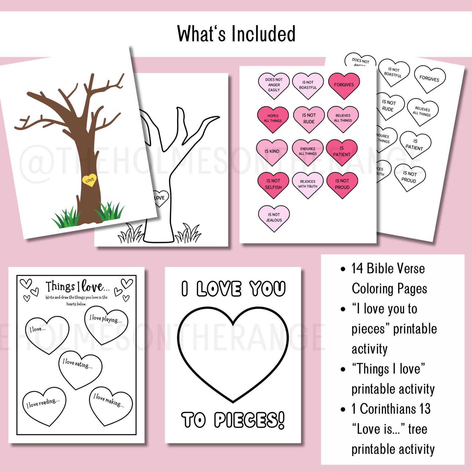 Valentine's Day Bible Verse Coloring Pages & Activity Bundle ...
