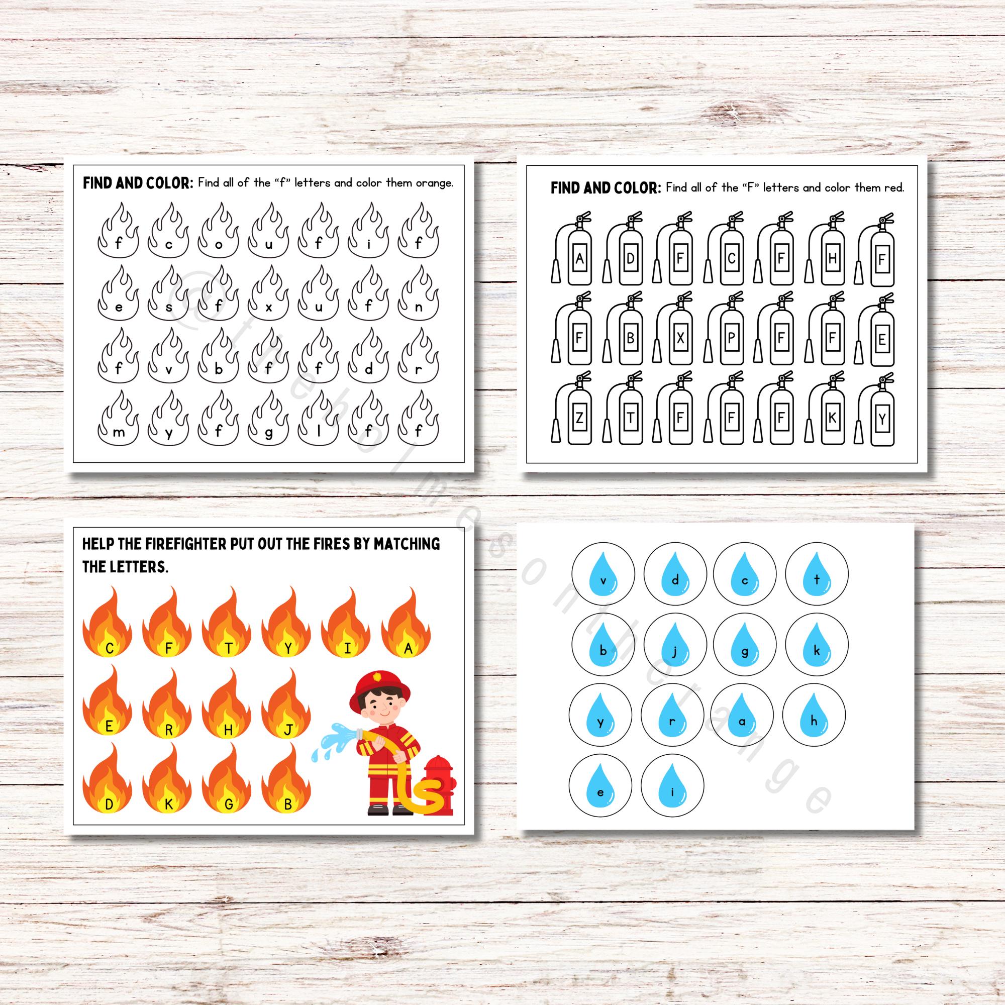 Fire Safety Printable Activity Bundle for Kids | Fire Safety Month ...