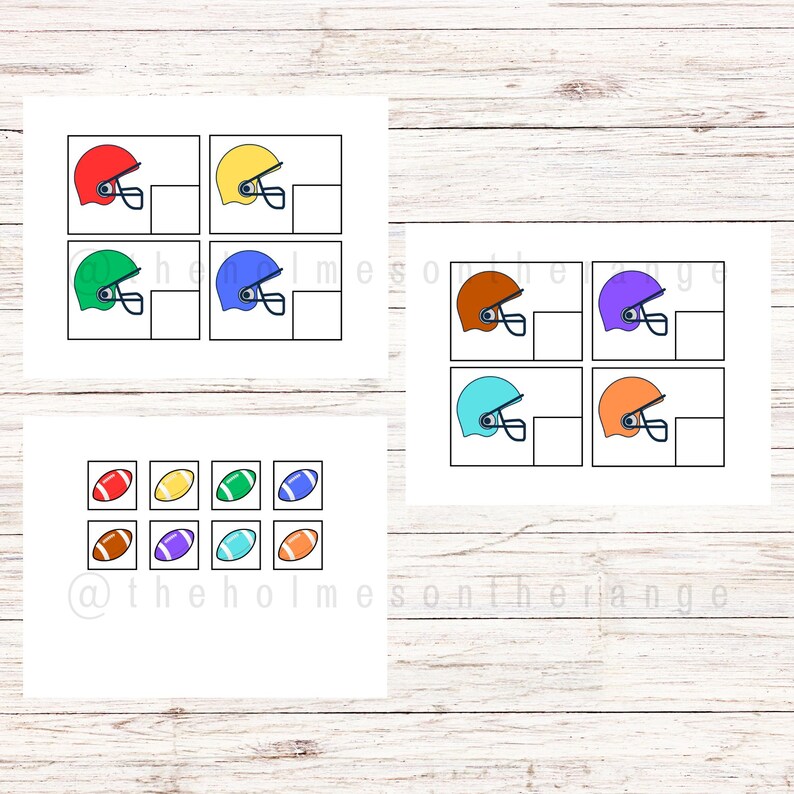 Football Themed Printable Activities for Kids | Game Day Picture Bingo ...