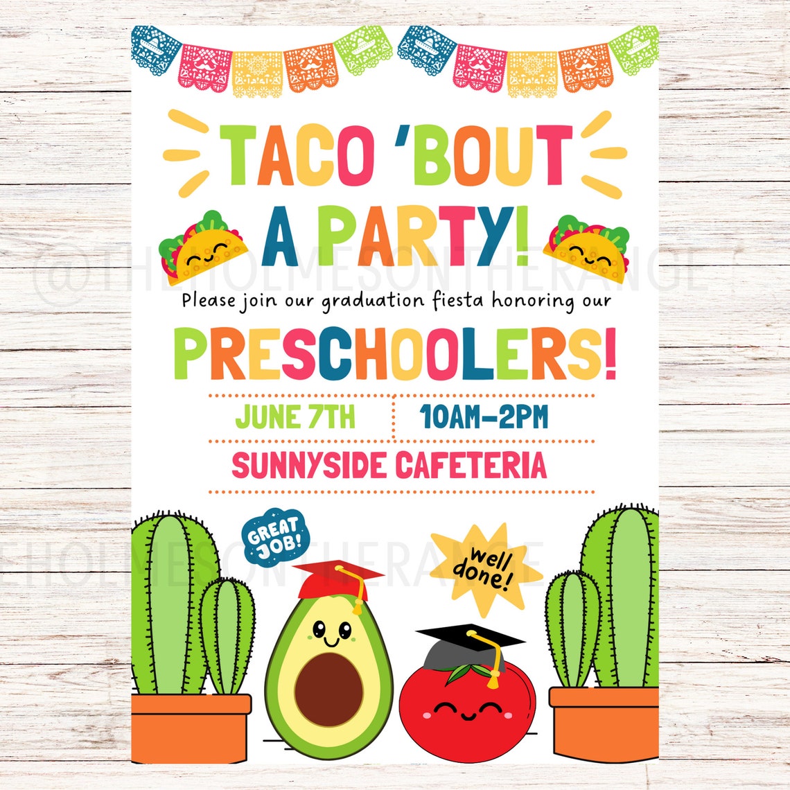 Editable Preschool Graduation Invite | Prek Elementary School Grad ...
