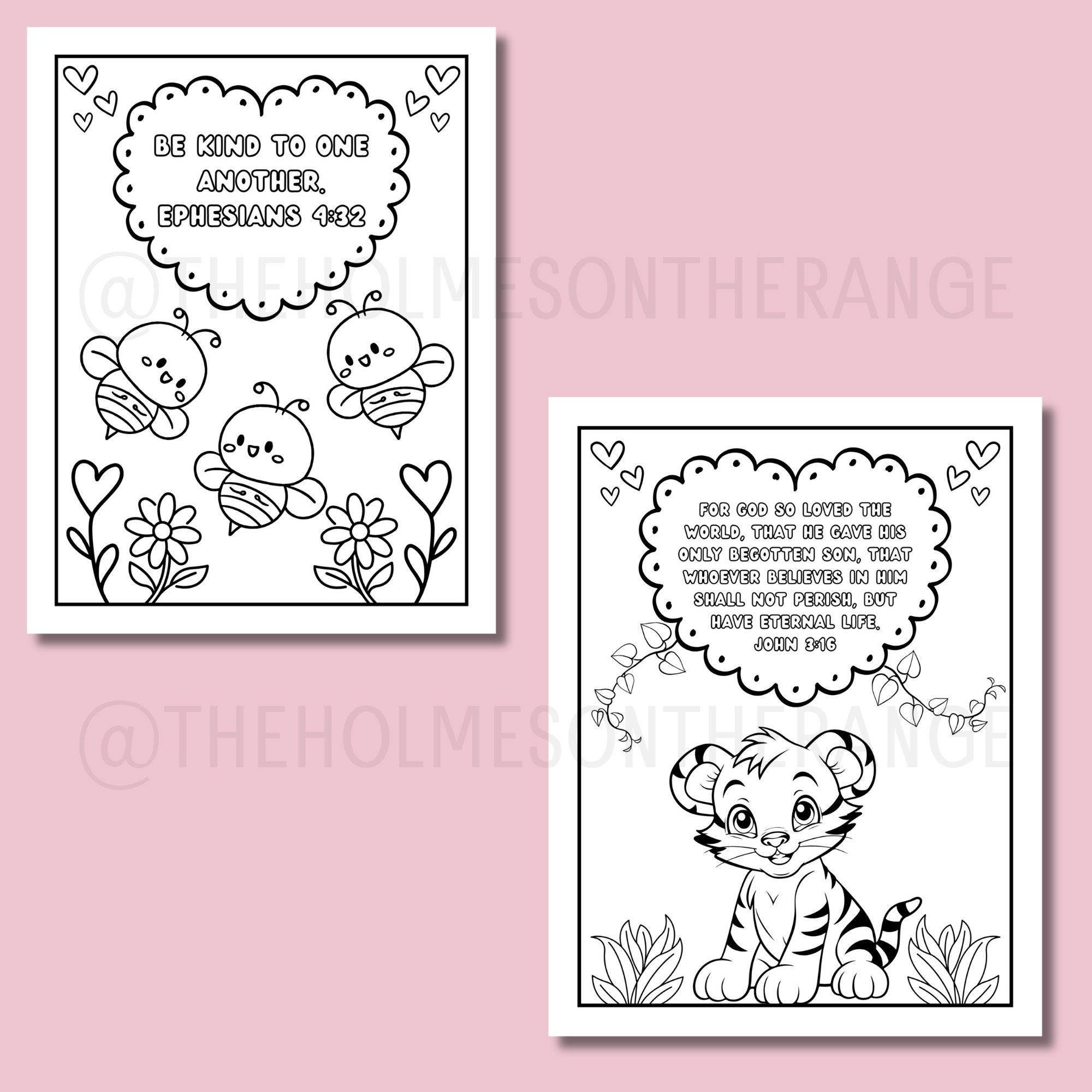 Valentine's Day Bible Verse Coloring Pages & Activity Bundle ...