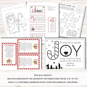 Candy Cane Tag | Legend of the Candy Cane Nativity Tag | Jesus Candy ...