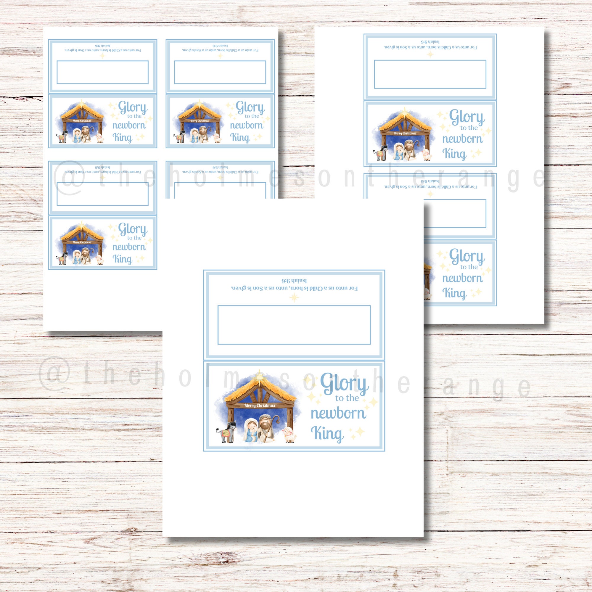 Christmas Treat Bag Printable Labels | Nativity Treat Bag Toppers ...