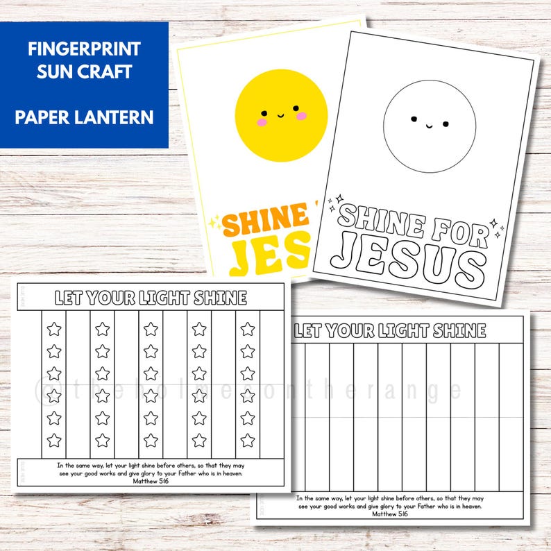 Light Bible Crafts for Kids | Matthew 5:16 Sunday School Craft | Let ...