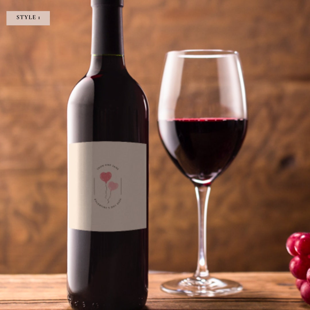 Editable Wine Label Template Personalized Wine Bottle Label Instant ...