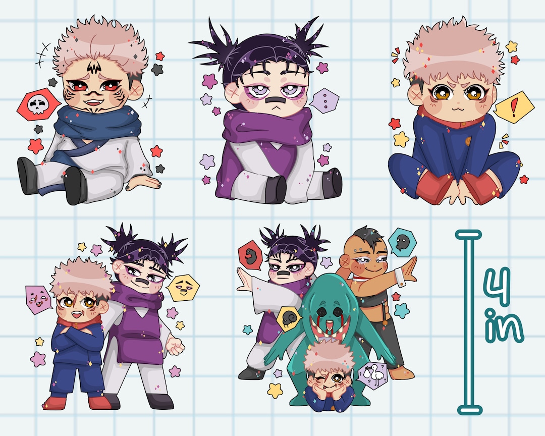 4" JJK Vinyl Stickers - Etsy