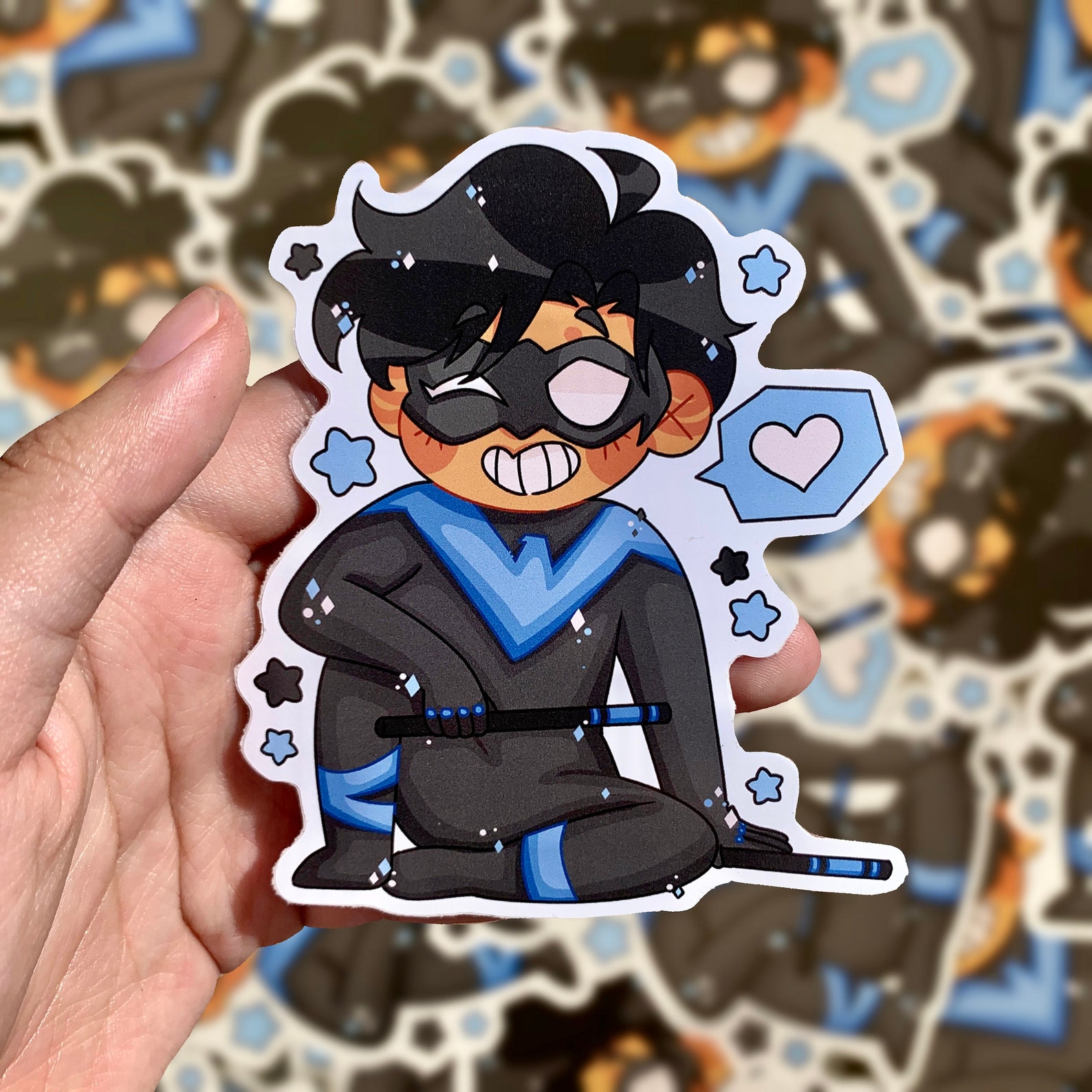 Nightwing 4 Sticker / 2 Double-sided Acrylic Charm - Etsy