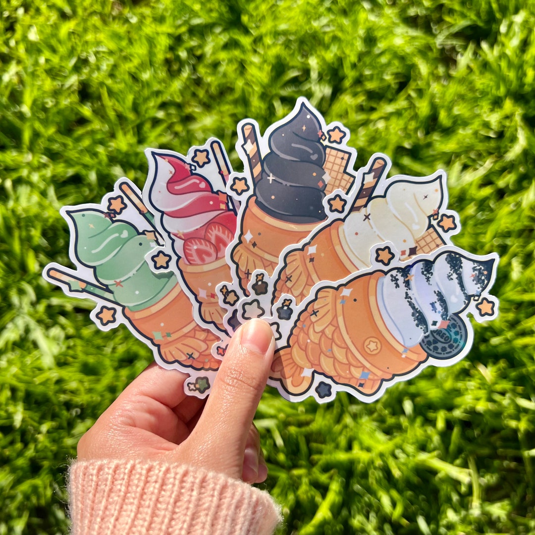 4" Holographic Taiyaki Stickers - Etsy