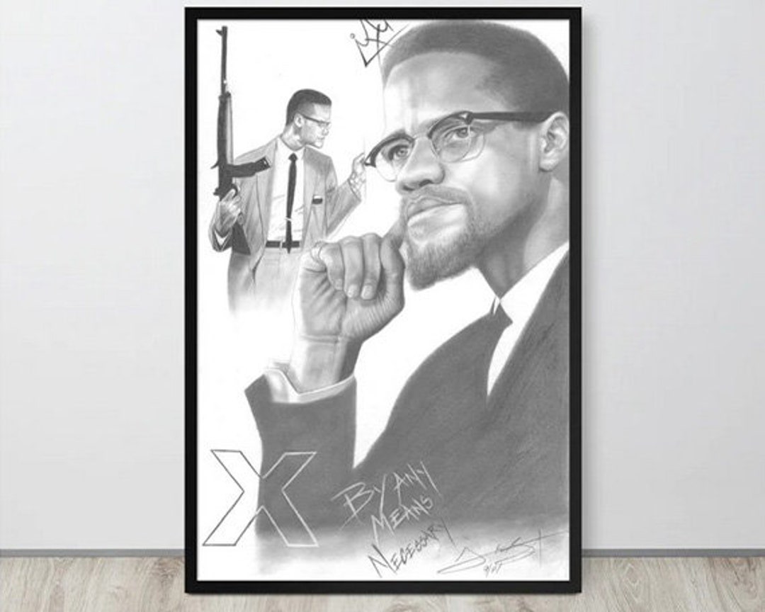 Malcolm X Poster by Any Means Necassery/wall Art/artprint/ Home Decor ...