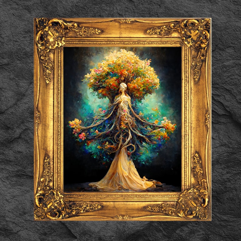 Fantasy Style Abstract Female Woman Tree of Life Mother - Etsy