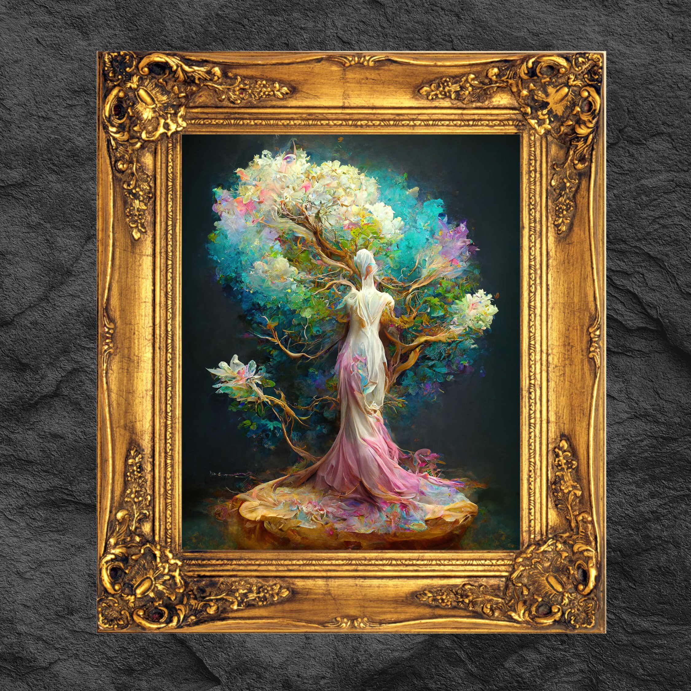 Female Aura Tree Fairy, Abstract Mother Nature, Gaia Goddess, Fantasy ...