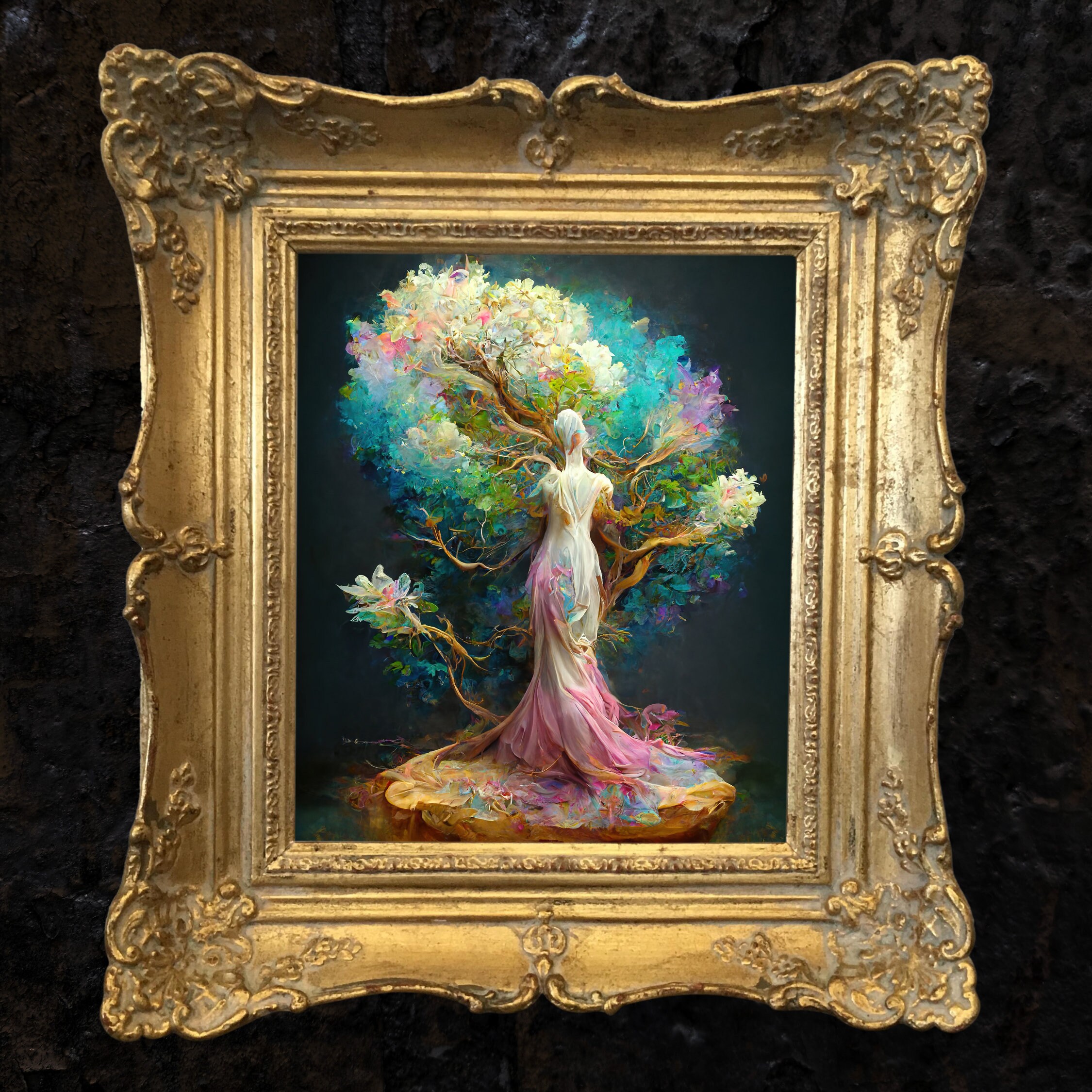 Female Aura Tree Fairy, Abstract Mother Nature, Gaia Goddess, Fantasy ...
