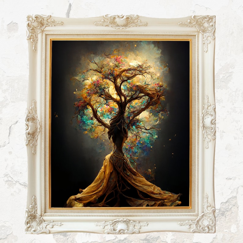 Fantasy Female Tree of Life Mother Nature Gaia Goddess - Etsy