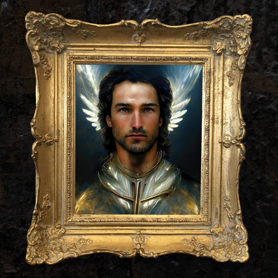 Victorian Archangel Michael | Male Angel Face | Guardian Angel ...