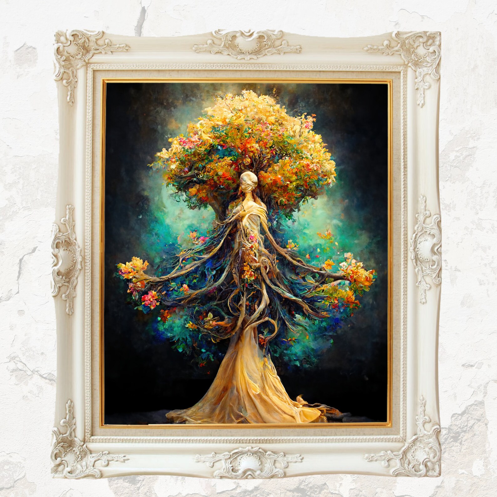 Fantasy Style Abstract Female Woman Tree of Life Mother - Etsy
