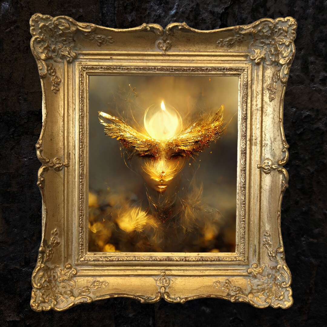 Victorian Abstract Golden Angel Face Rustic Nature Angel - Etsy