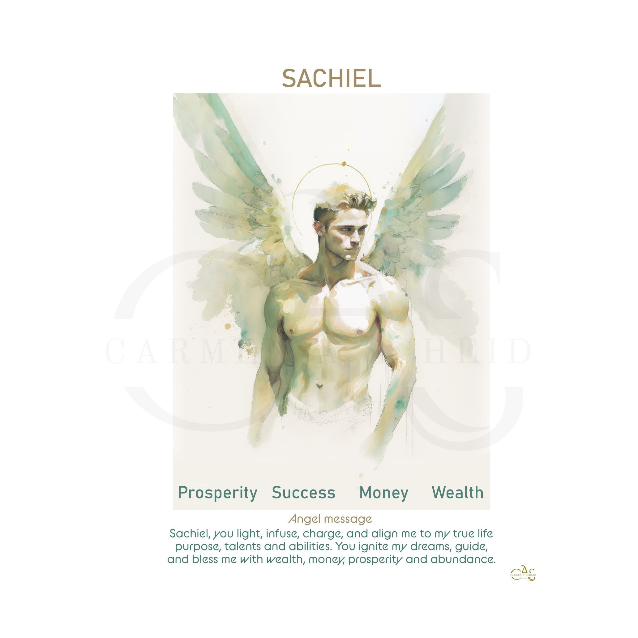 Set of 3 Ultimate Angel Sachiel, Angel Number 6 and 888, Powerful ...