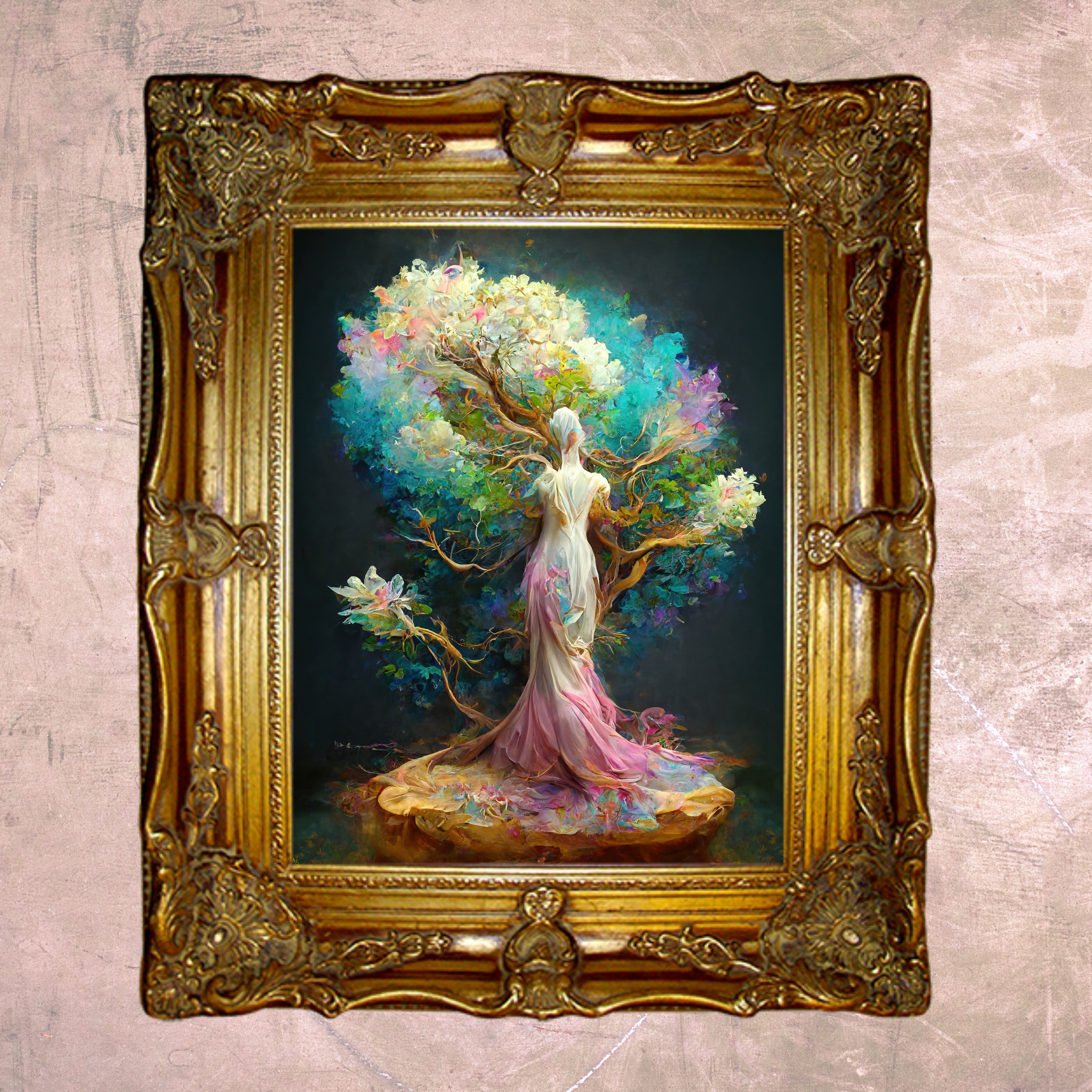 Female Aura Tree Fairy, Abstract Mother Nature, Gaia Goddess, Fantasy ...