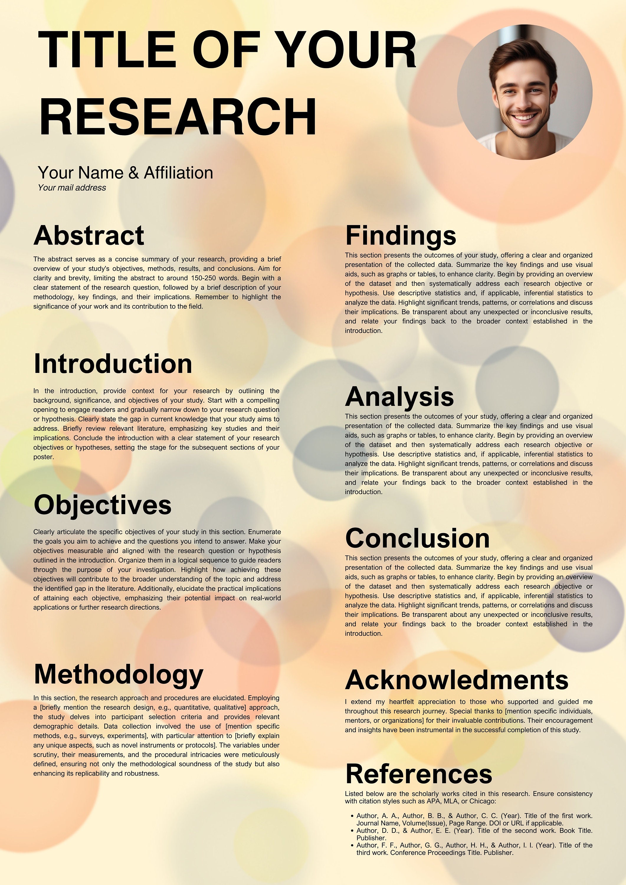 Academic Research Poster Template Canva, A0 A1 A2 Size Portrait, Poster ...