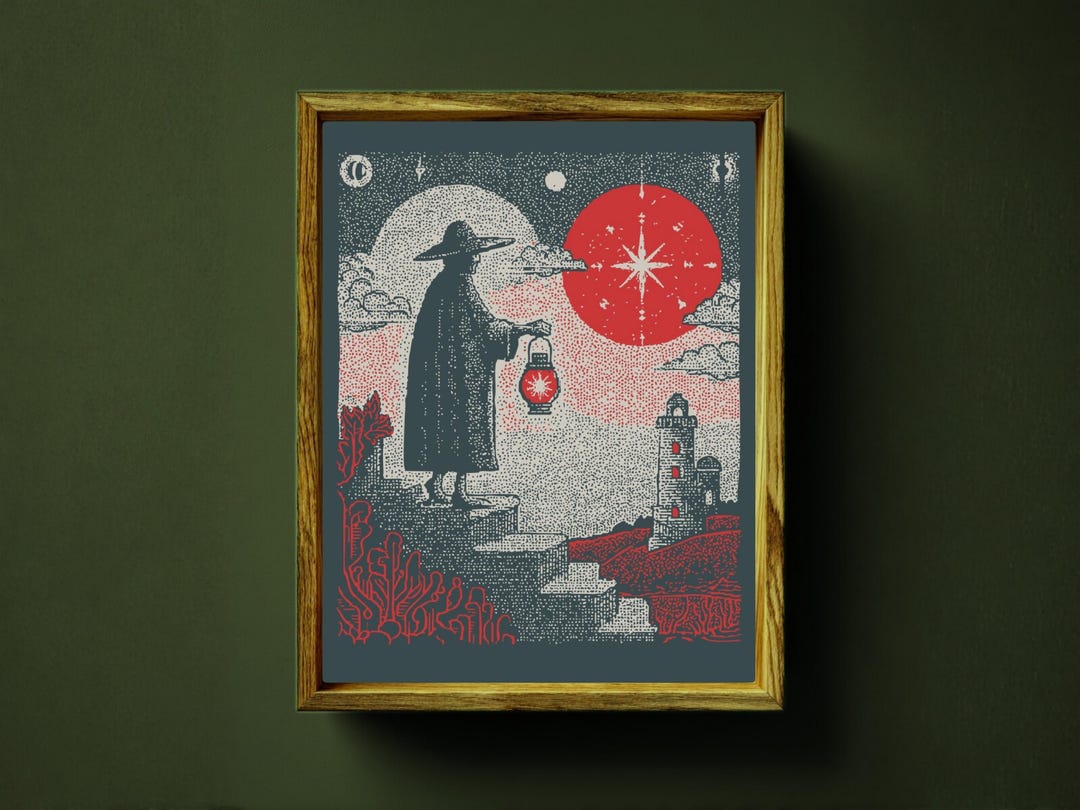 The Hermit Tarot - Inner Guidance - Solitude Wall Art - Etsy